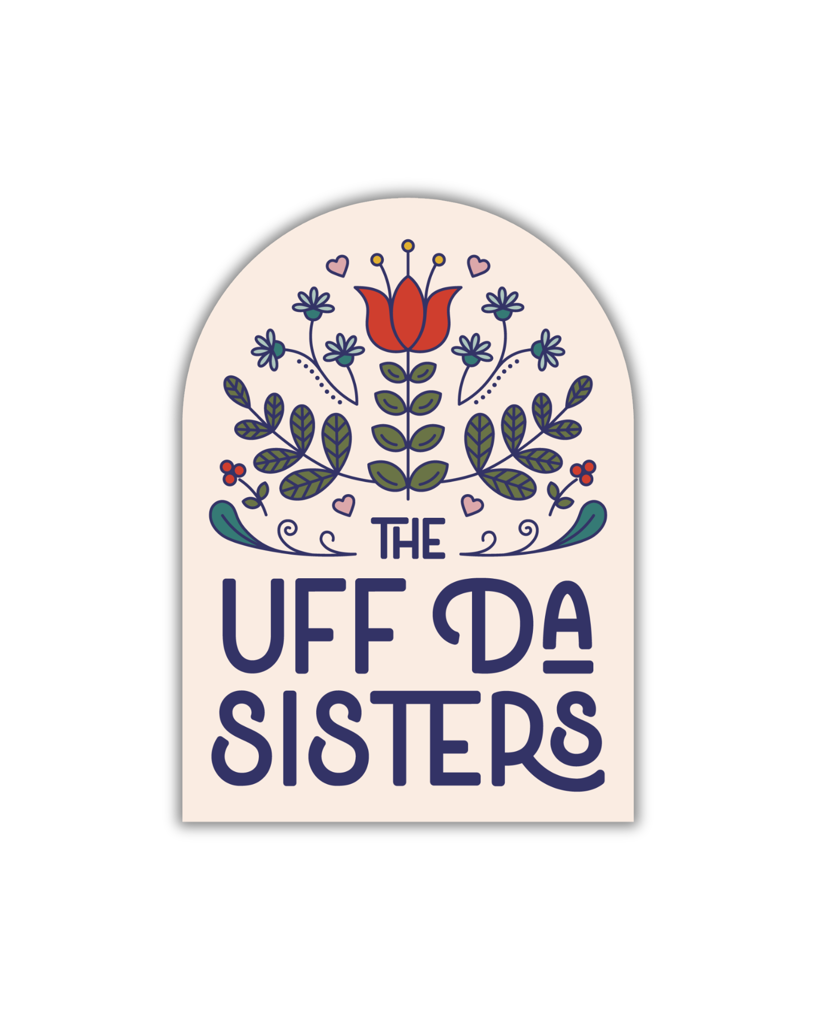 The Uff Da Sisters Logo Sticker